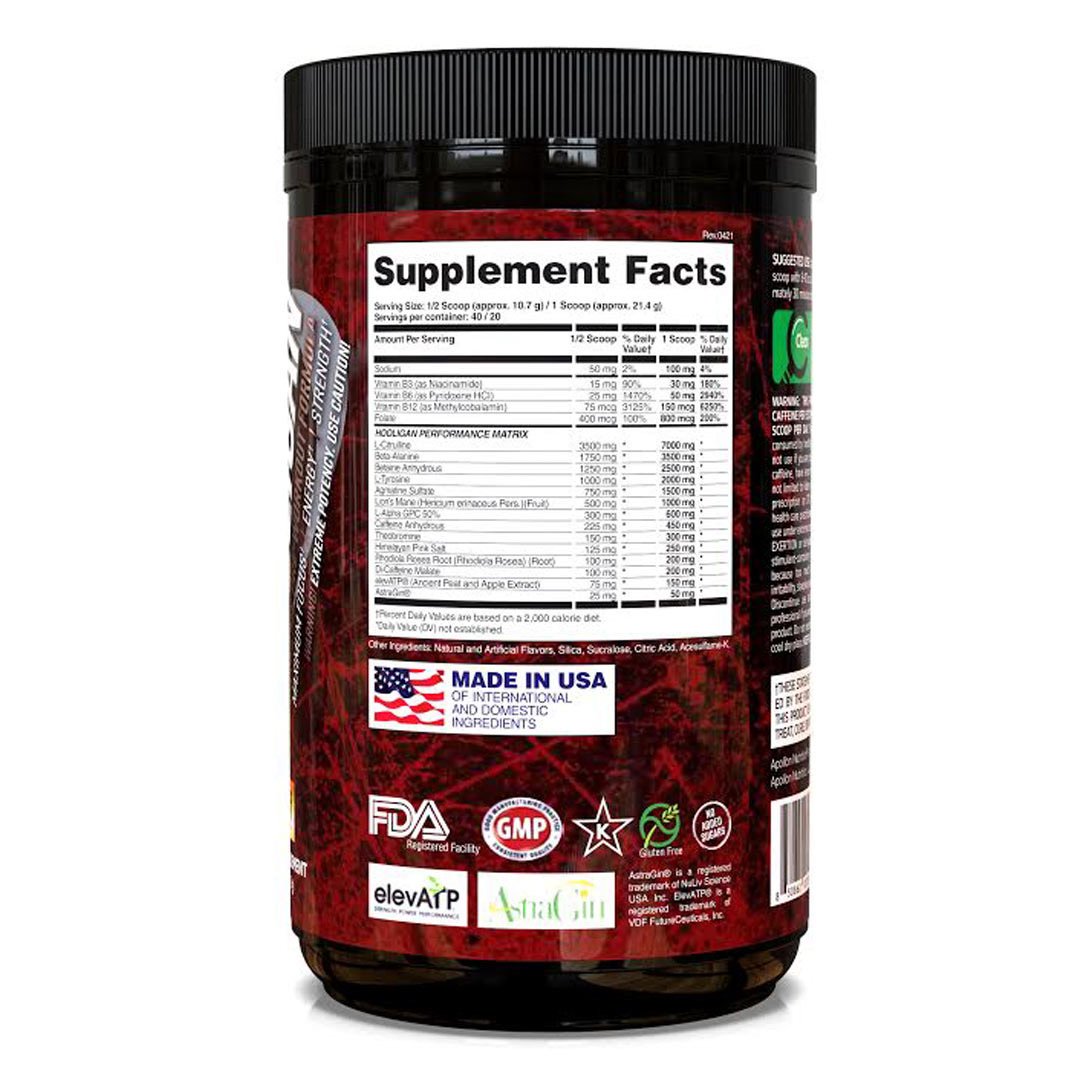 Apollon Nutrition - Hooligan Pre-workout - Eurosupps